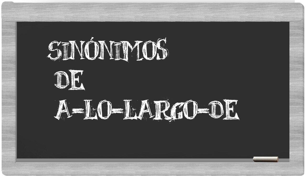 Los sinónimos de a lo largo de: Todos los sinónimos de a lo largo de ...