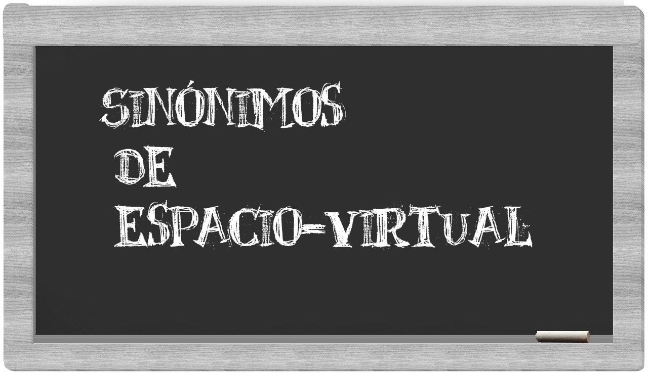 Los sinónimos de espacio virtual: Todos los sinónimos de espacio virtual, su sentido y ejemplos.