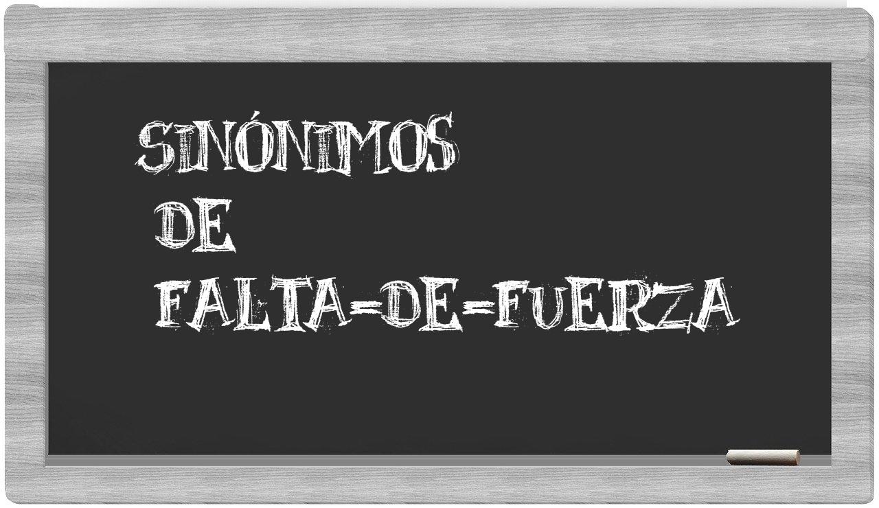 Los sinónimos de falta de fuerza: Todos los sinónimos de falta de ...