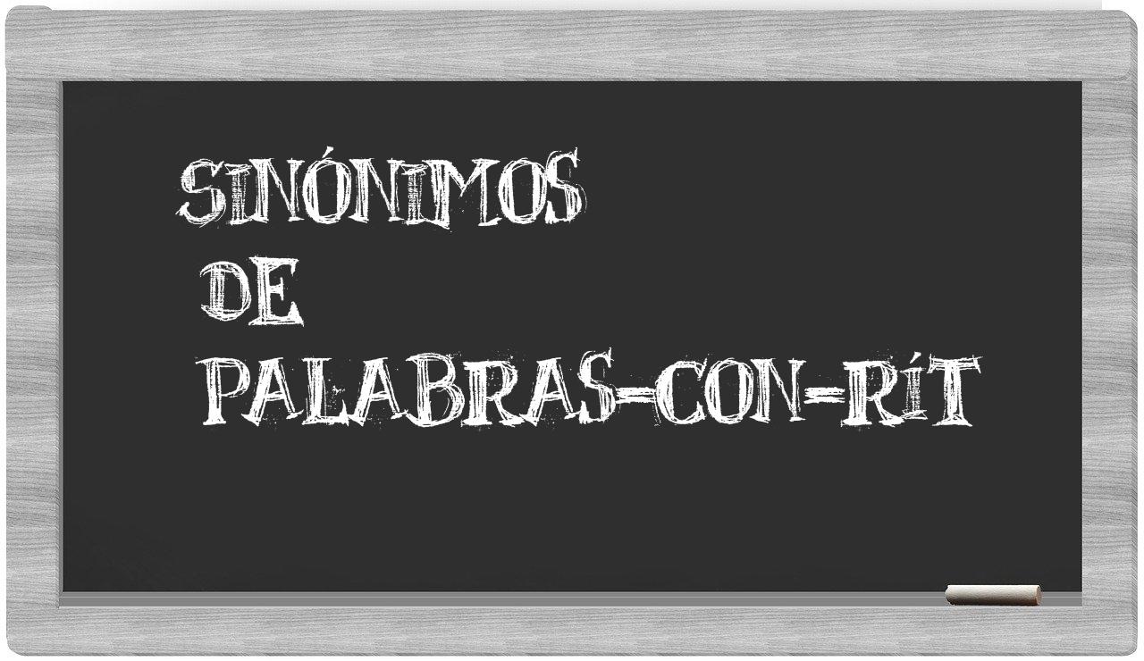 Los sinónimos de palabras con rít: Todos los sinónimos de palabras con ...