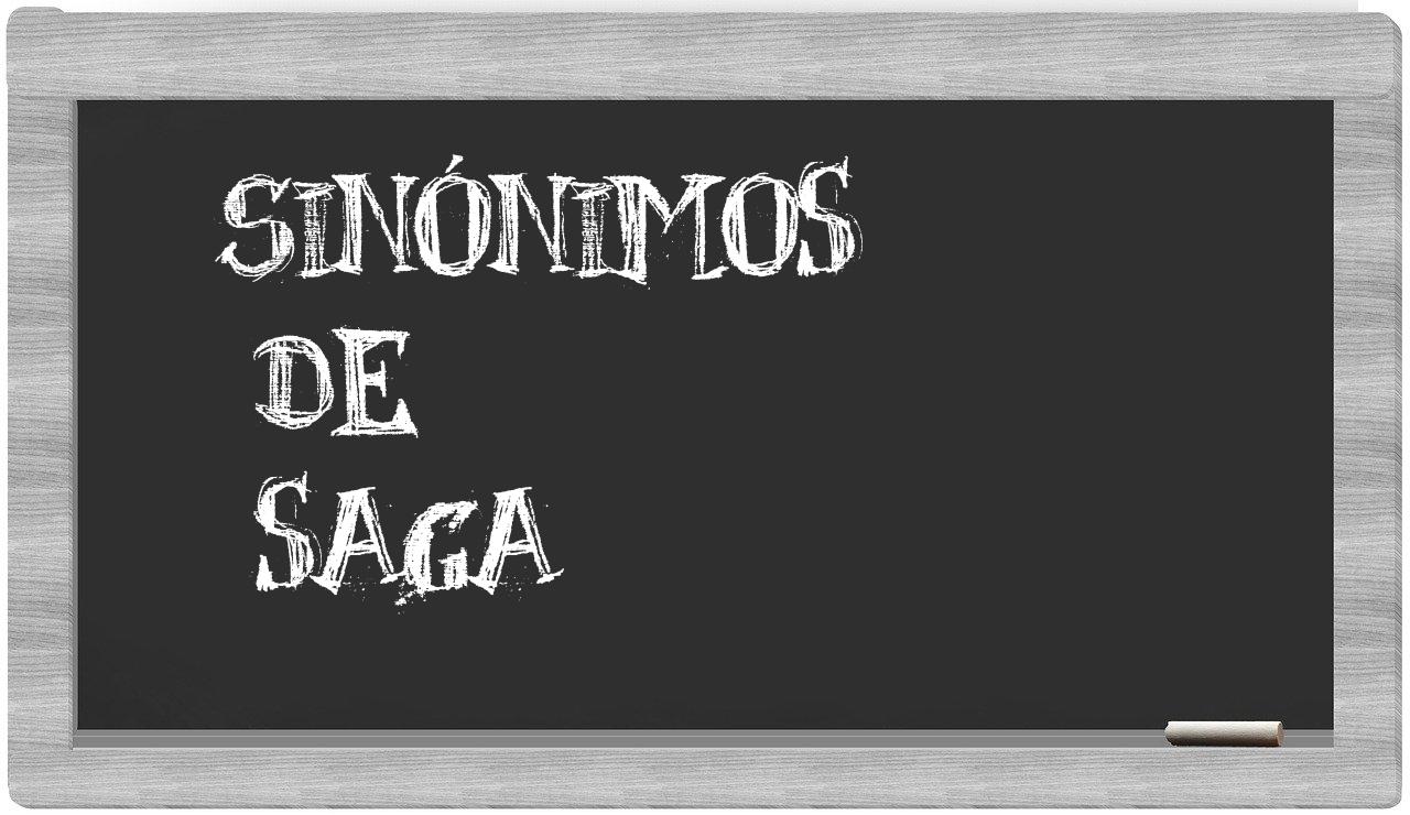 Los sinónimos de saga: Todos los sinónimos de saga, su sentido y ejemplos.