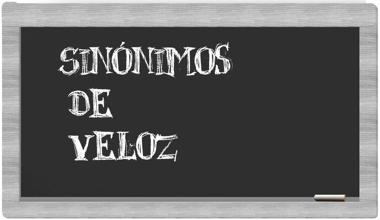 Los sinónimos de veloz: Todos los sinónimos de veloz, su sentido y ...